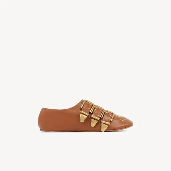 Chloé Susanna Flat - Ginger Brown