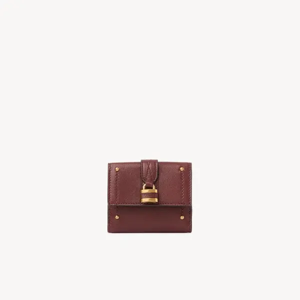 Chloé Paddington Tri-fold In Grained Leather - Crafty Brown