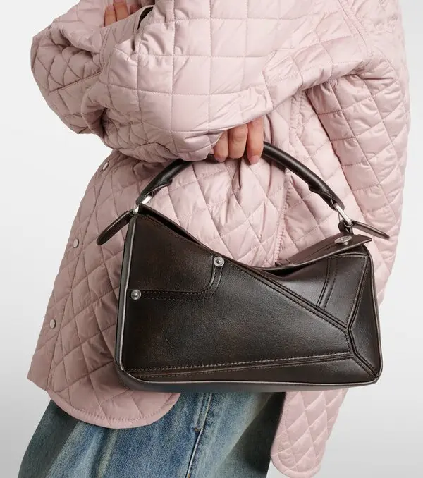 Loewe Puzzle Panta Small Leather Top-handle Bag - Brown