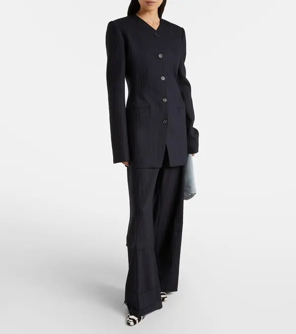 Khaite Naran Pinstripe Wool-blend Blazer