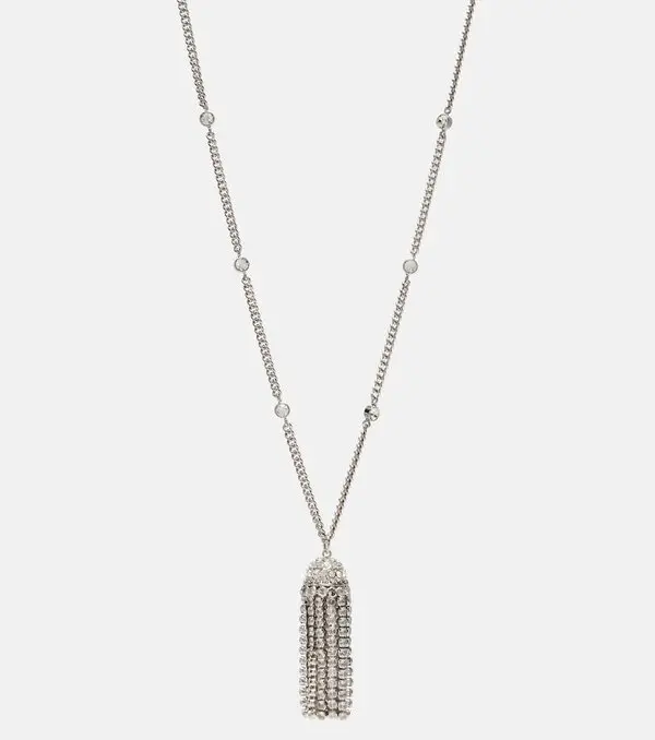 Rabanne Crystal-embellished Pendant Necklace - Silver
