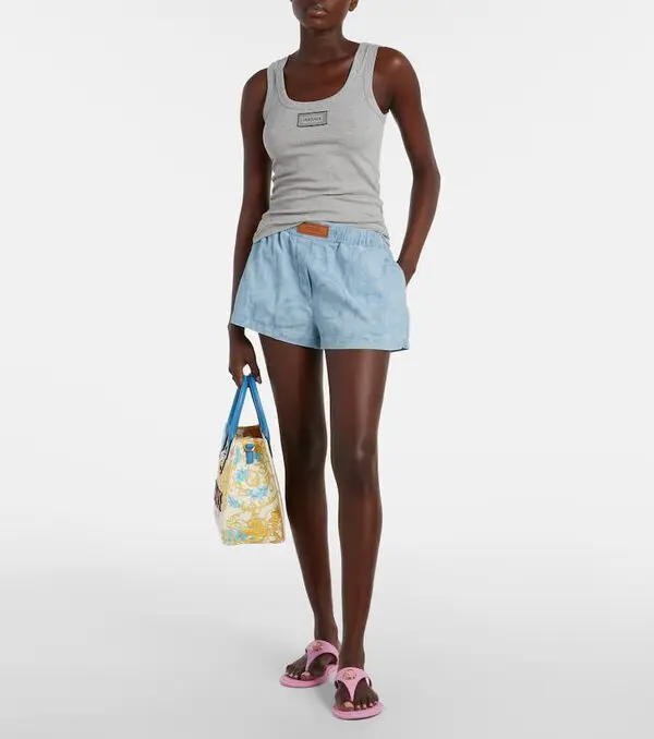Versace Cotton-blend Top - Grey