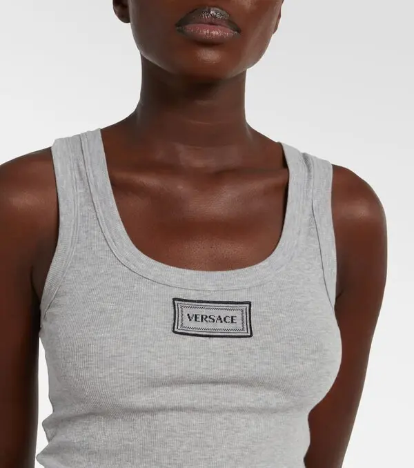 Versace Cotton-blend Top - Grey