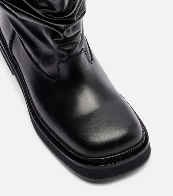 Attico Passeggiata Leather Combat Boots