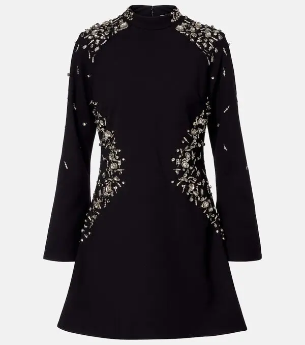 Simkhai Carla Embellished Crepe Mini Dress