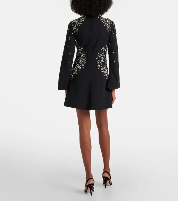 Simkhai Carla Embellished Crepe Mini Dress