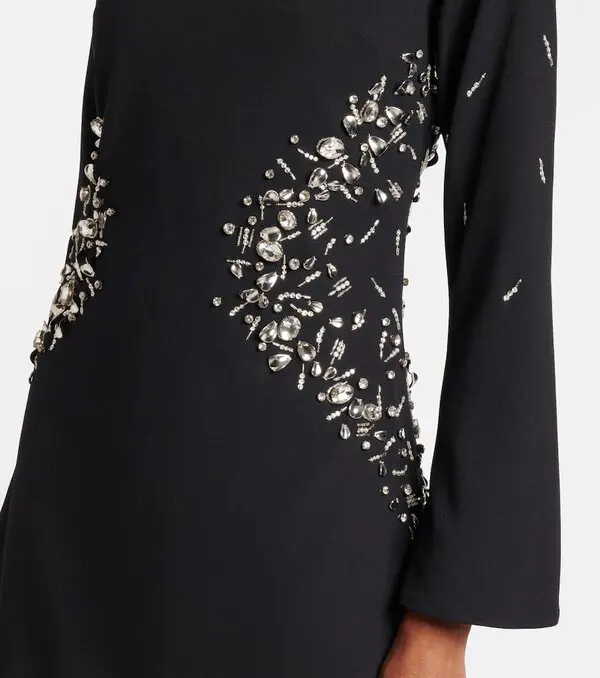 Simkhai Carla Embellished Crepe Mini Dress