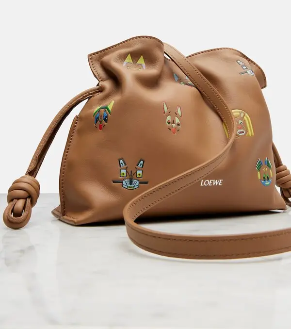 Loewe X Louis Wain Flamenco Cats Mini Clutch - Brown