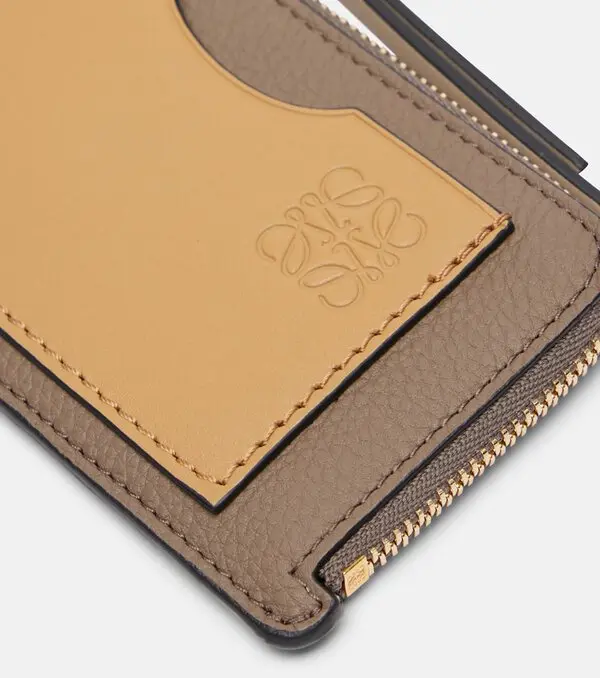 Loewe Anagram Leather Card Case - Beige