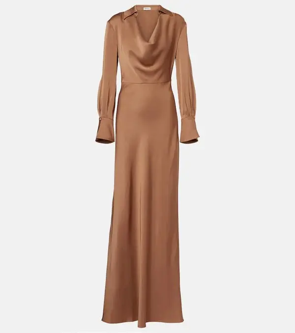 Simkhai Adelle Draped Gown - Brown