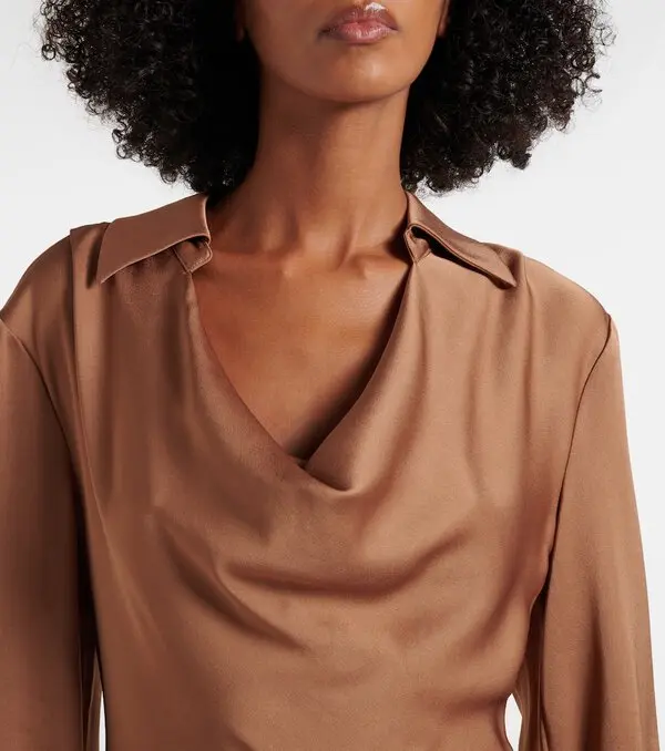 Simkhai Adelle Draped Gown - Brown