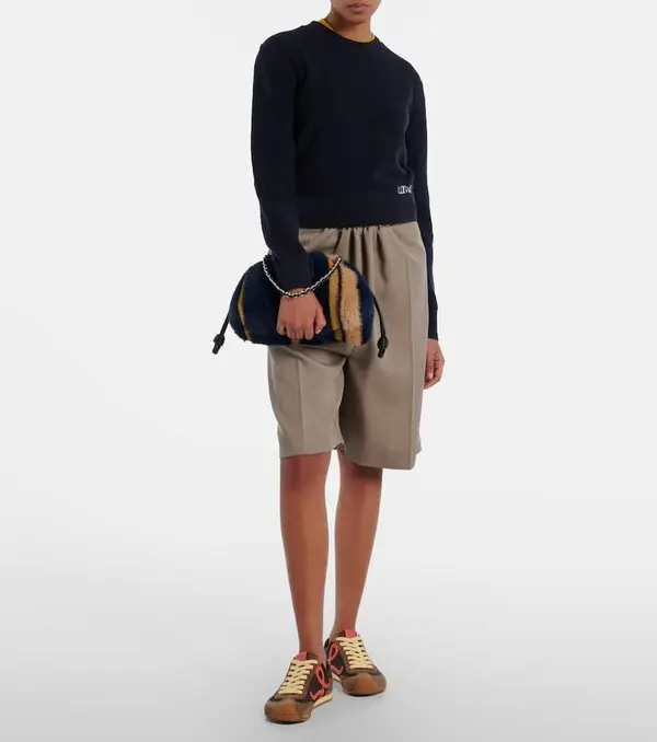 Loewe Ballet Runner 2.0 Suede-trimmed Sneakers - Brown