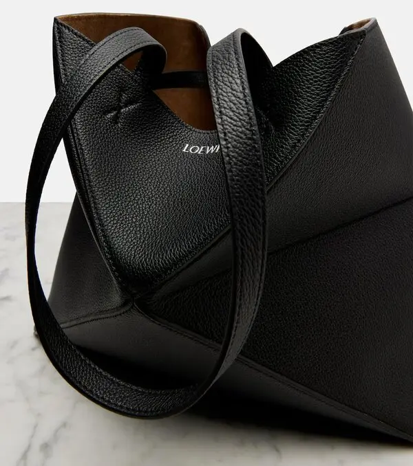 Loewe Puzzle Fold Medium Tote Bag - Black