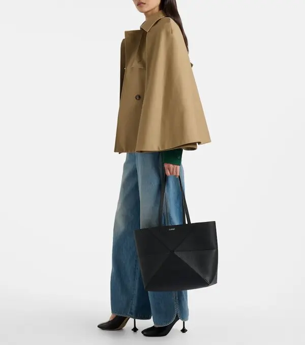 Loewe Puzzle Fold Medium Tote Bag - Black