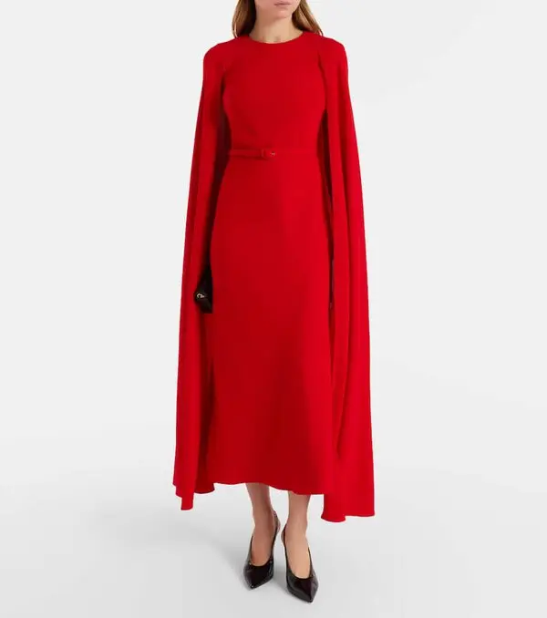 Roland Mouret Caped Cady Gown