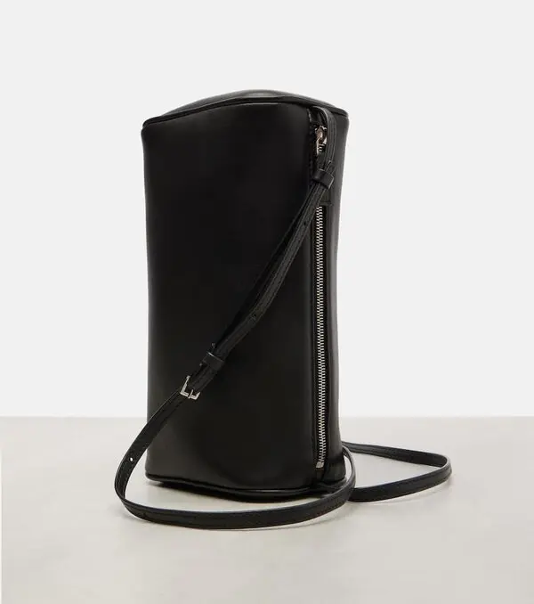 THE ROW Nappa Leather Crossbody Bag - Black