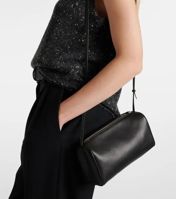 THE ROW Nappa Leather Crossbody Bag - Black