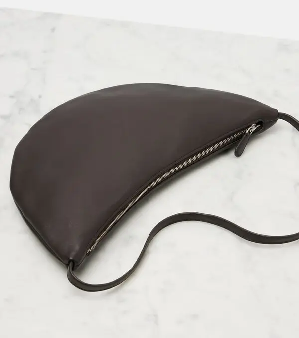 THE ROW Izzy Small Leather Shoulder Bag - Brown