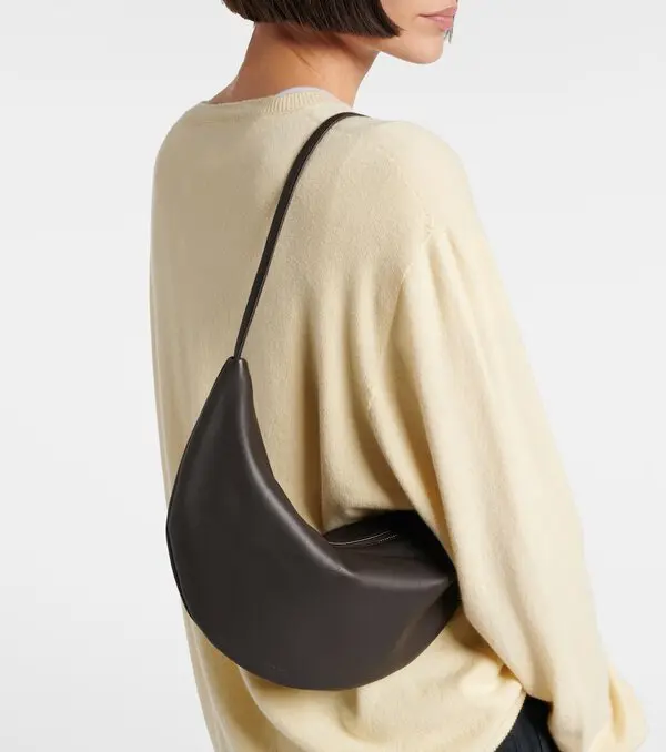 THE ROW Izzy Small Leather Shoulder Bag - Brown