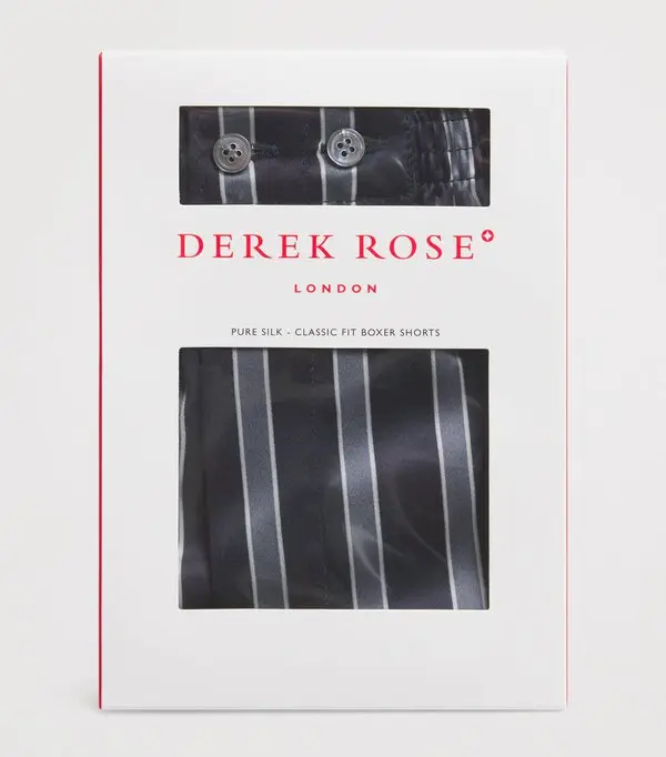 Derek Rose Silk Stripe Traditional Boxer Shorts