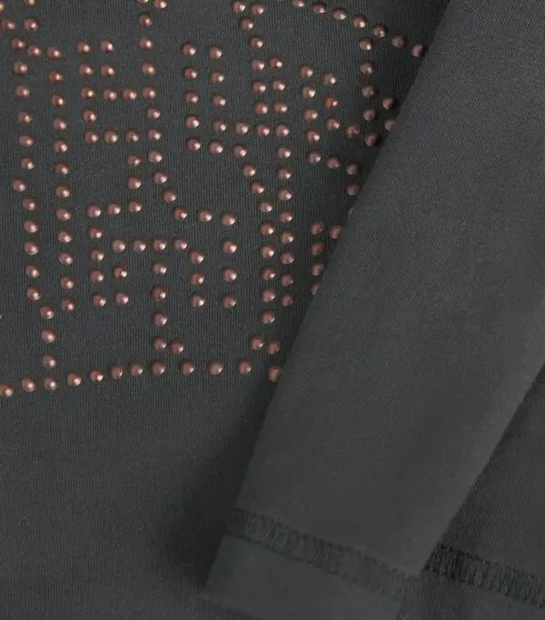 REPRESENT Cotton Embellished Logo T-shirt - Black