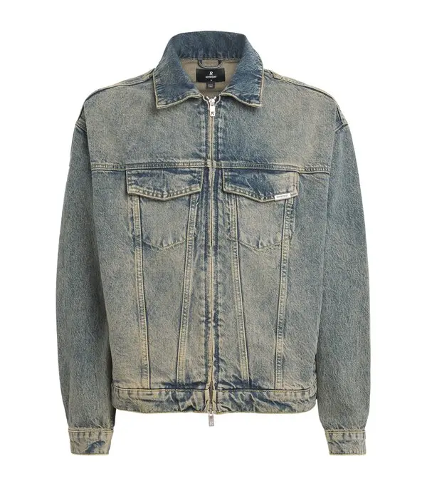 REPRESENT Bleached Denim Jacket - Blue