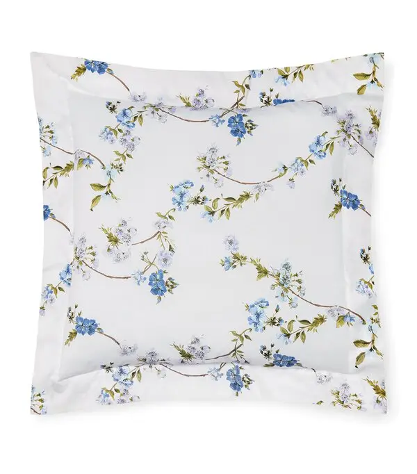 PRATESI Fresia Square Sham Pillowcase - Blue