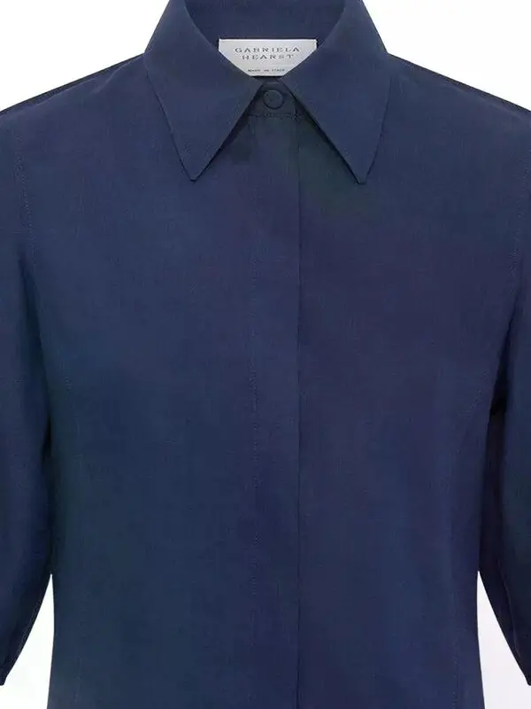 Gabriela Hearst Sansi Puff-sleeve Shirt - Blue