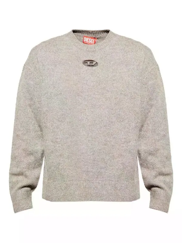 DIESEL® Logo Cut-out Sweater - Neutrals