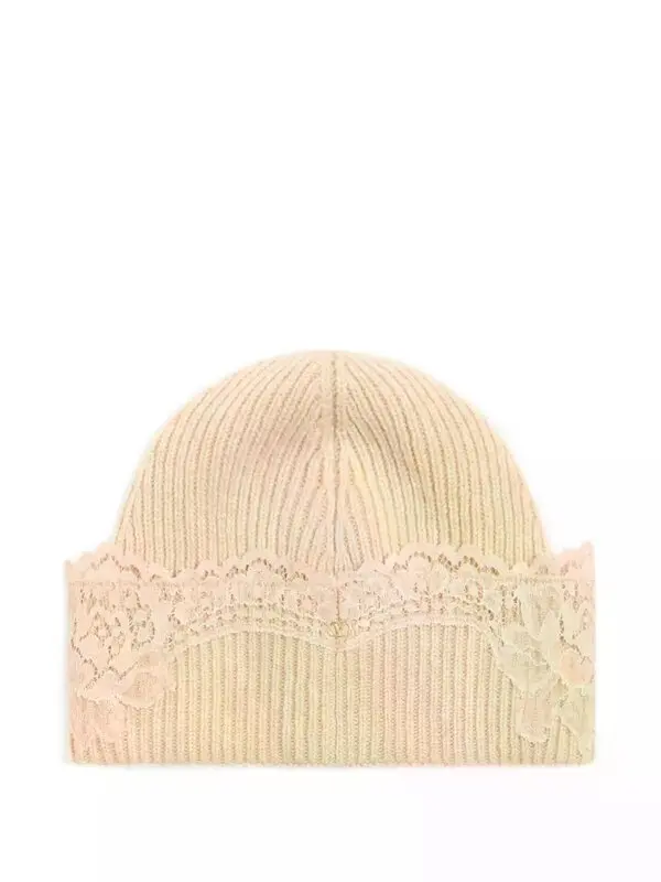 Valentino Garavani Lace Beanie - Neutrals