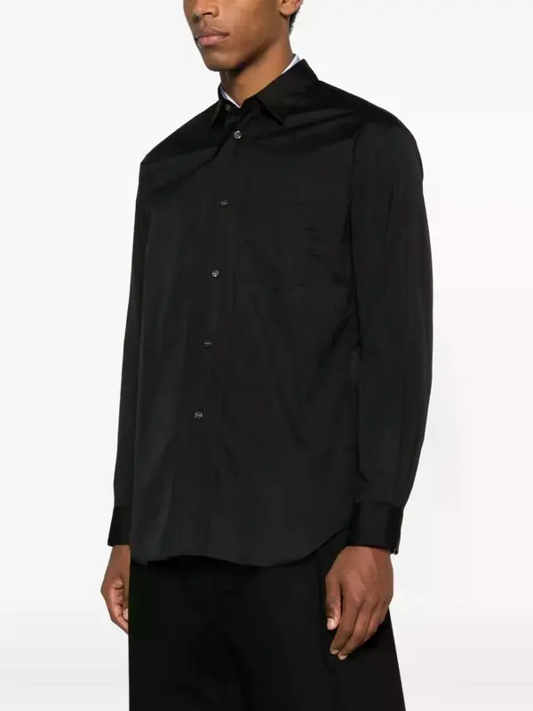 Comme Des Garçons Chest-pocket Long-sleeves Shirt - Black