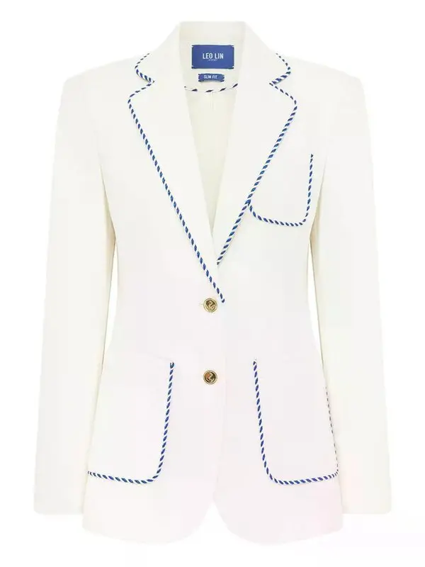LEO LIN Jillian Rope-trim Blazer - White
