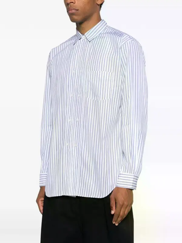 Comme Des Garçons Pocket Striped Shirt - Blue