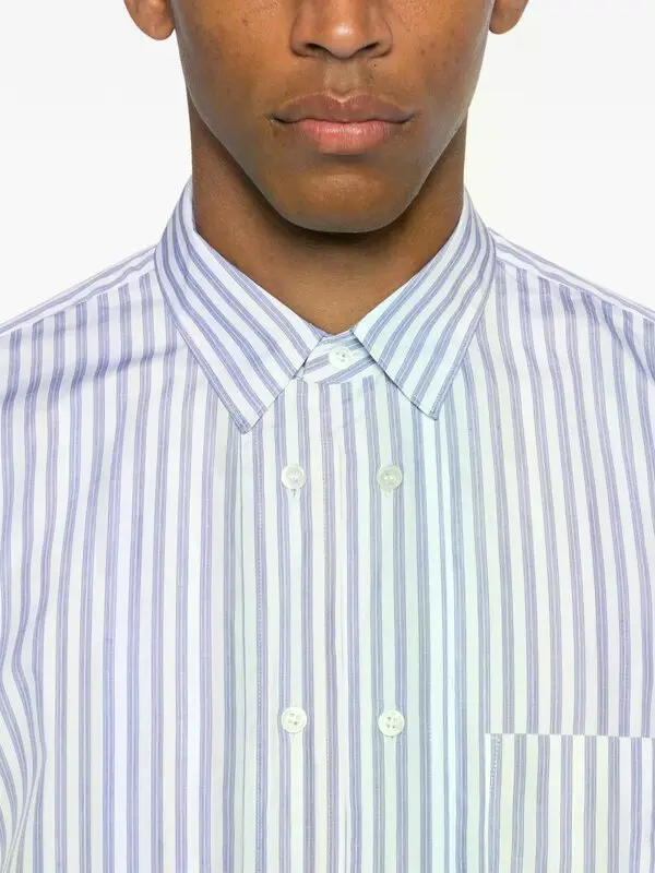 Comme Des Garçons Pocket Striped Shirt - Blue