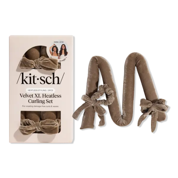 KITSCH Velvet Xl Heatless Curling Set - Eucalyptus