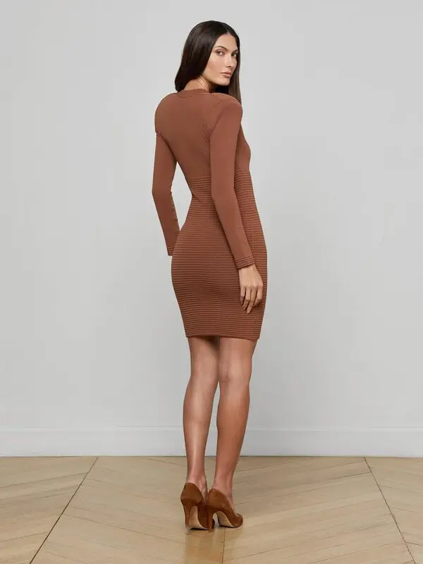 L'Agence Taru Button-front Mini Dress