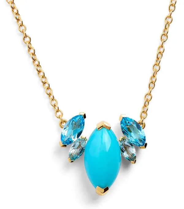 EMILY P. WHEELER Yellow Topaz And Turquoise Necklace - Gold