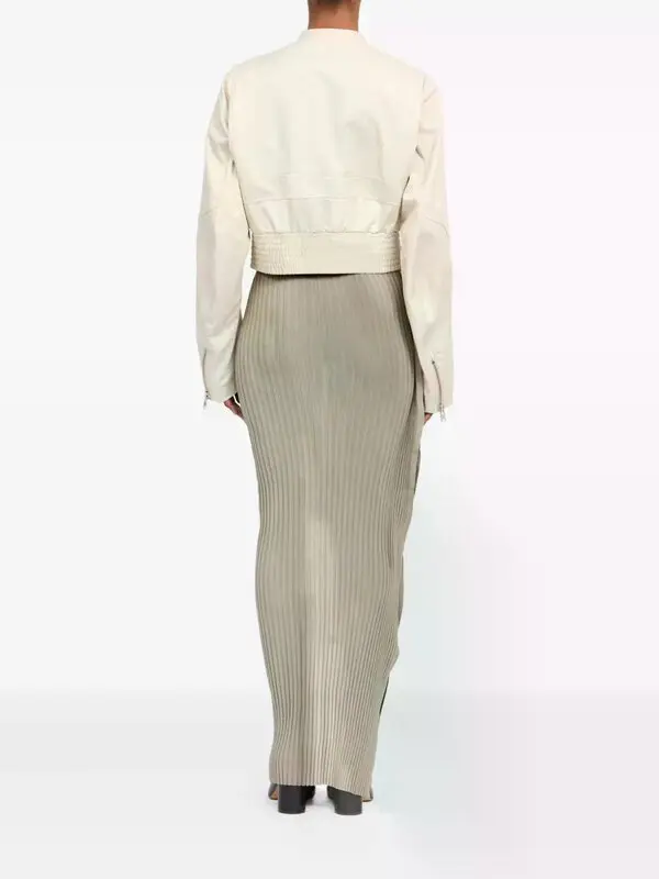 MAISON MARGIELA Cropped Quilted Waistband Bomber Jacket - Neutrals