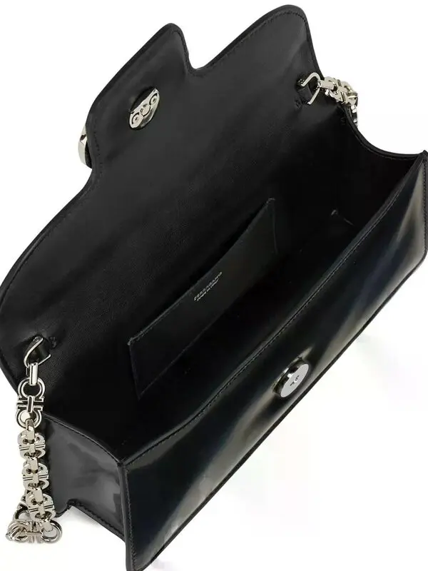 FERRAGAMO Crystal-embellished Gancini Clutch
