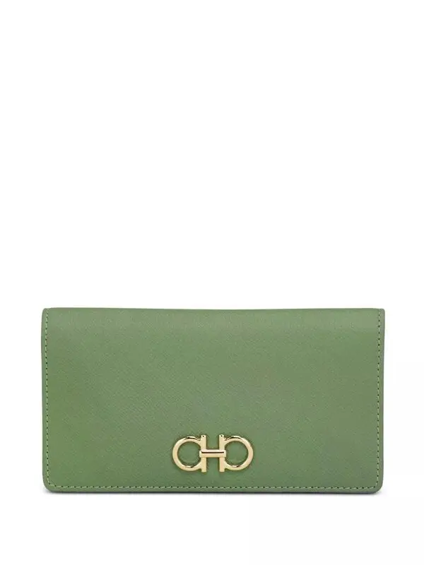 FERRAGAMO Gancini Continental Wallet - Green
