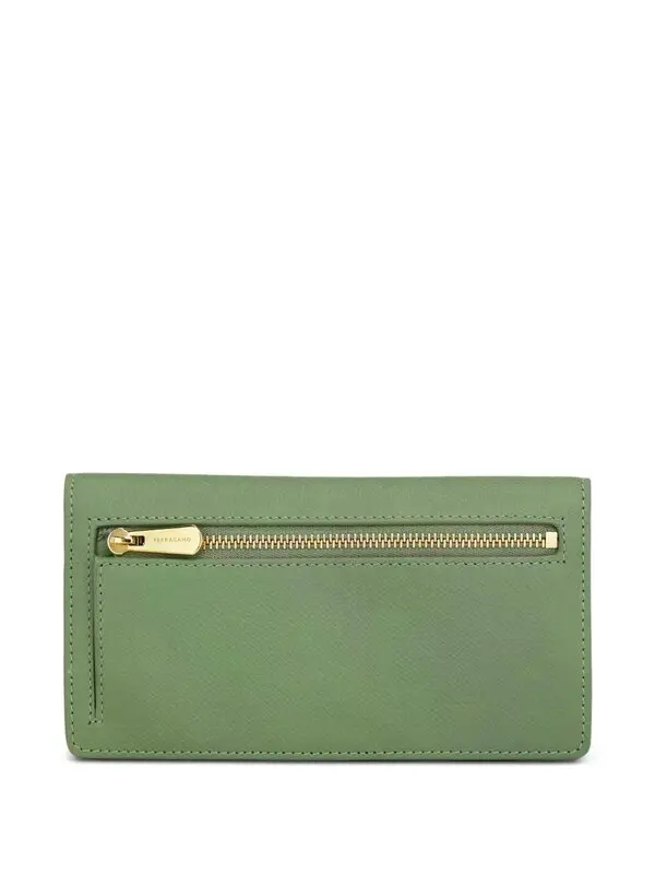 FERRAGAMO Gancini Continental Wallet - Green