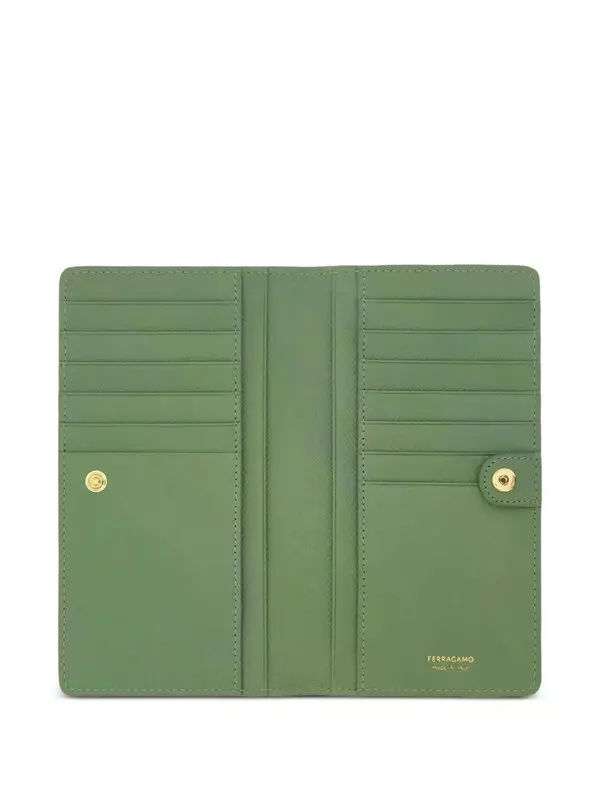 FERRAGAMO Gancini Continental Wallet - Green