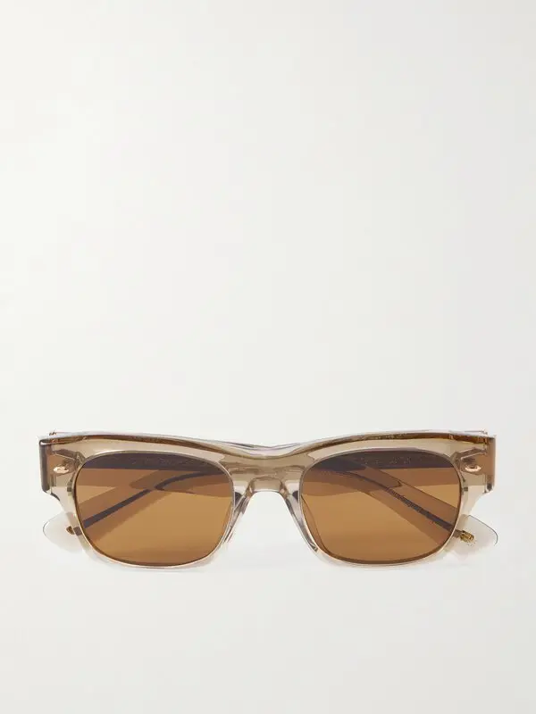 Oliver Spencer Kasdan Square Frame Sunglasses - Brown