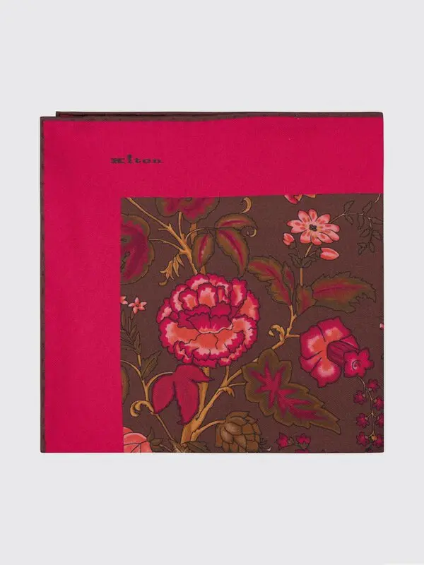 Kiton Pocket Square - Pink