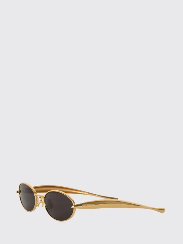 Bottega Veneta Sardine Metal Oval Sunglasses - Gold