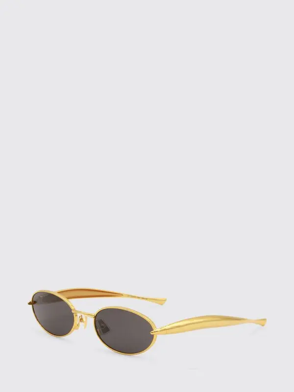 Bottega Veneta Sardine Metal Oval Sunglasses - Grey