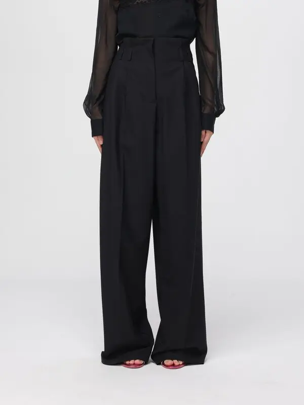 SEMICOUTURE Wide Leg Trousers - Black