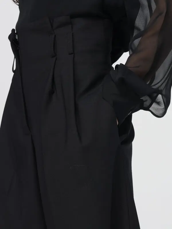 SEMICOUTURE Wide Leg Trousers - Black