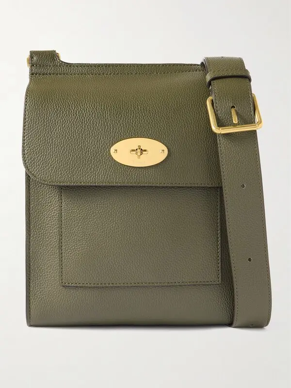 Mulberry Antony Full-grain Leather Messenger Bag - Green