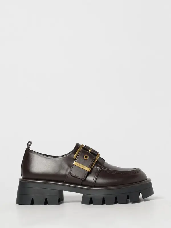 Michael Kors Leather Oxford Shoes With Buckle Detail